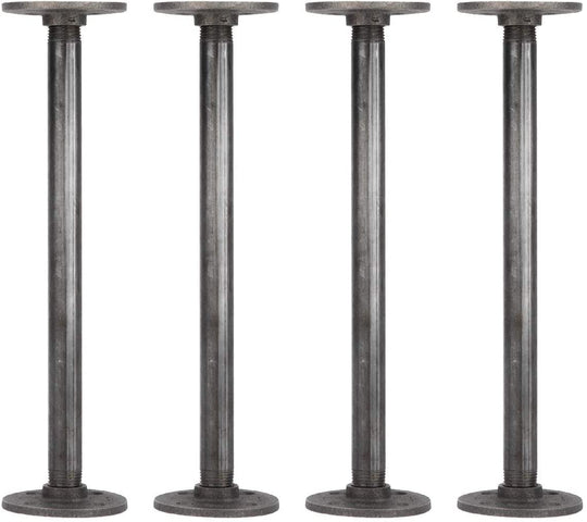 Set of Four Black Iron Industrial Pipe Table Legs Office & Home Decor ...